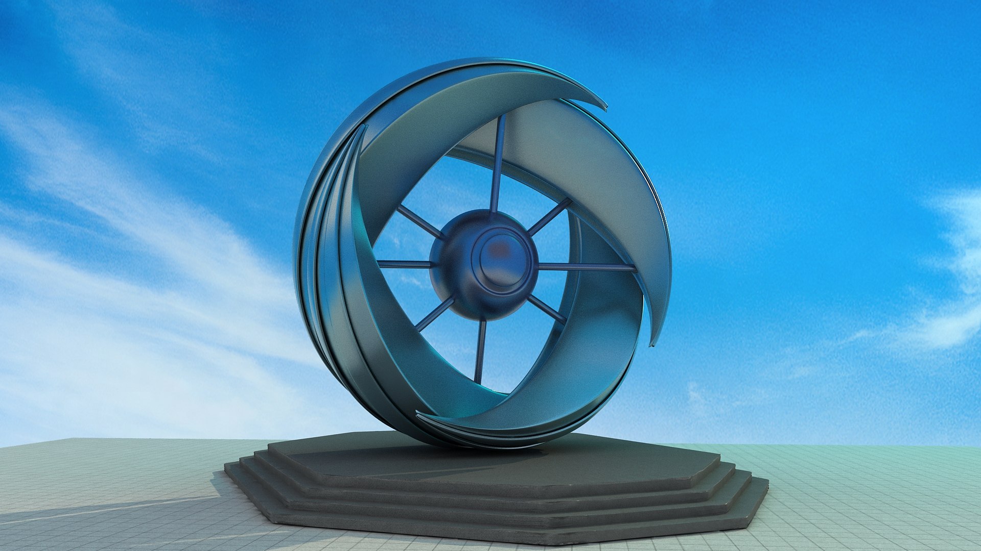 3D Sculpture Model Square Building Abnormity Scene Landscape ...