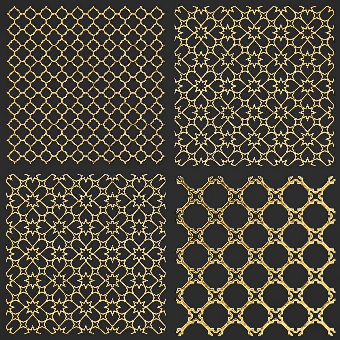 Golden Lattice Model - TurboSquid 1213772