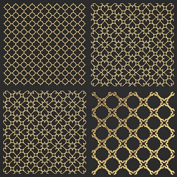 3d model of panel lattice grille