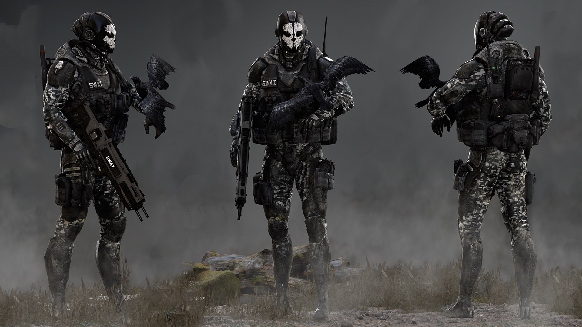 3D Sci Fi Ghost Soldier Model - TurboSquid 2400681