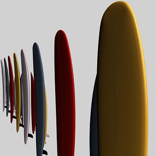 3d model surf boards
