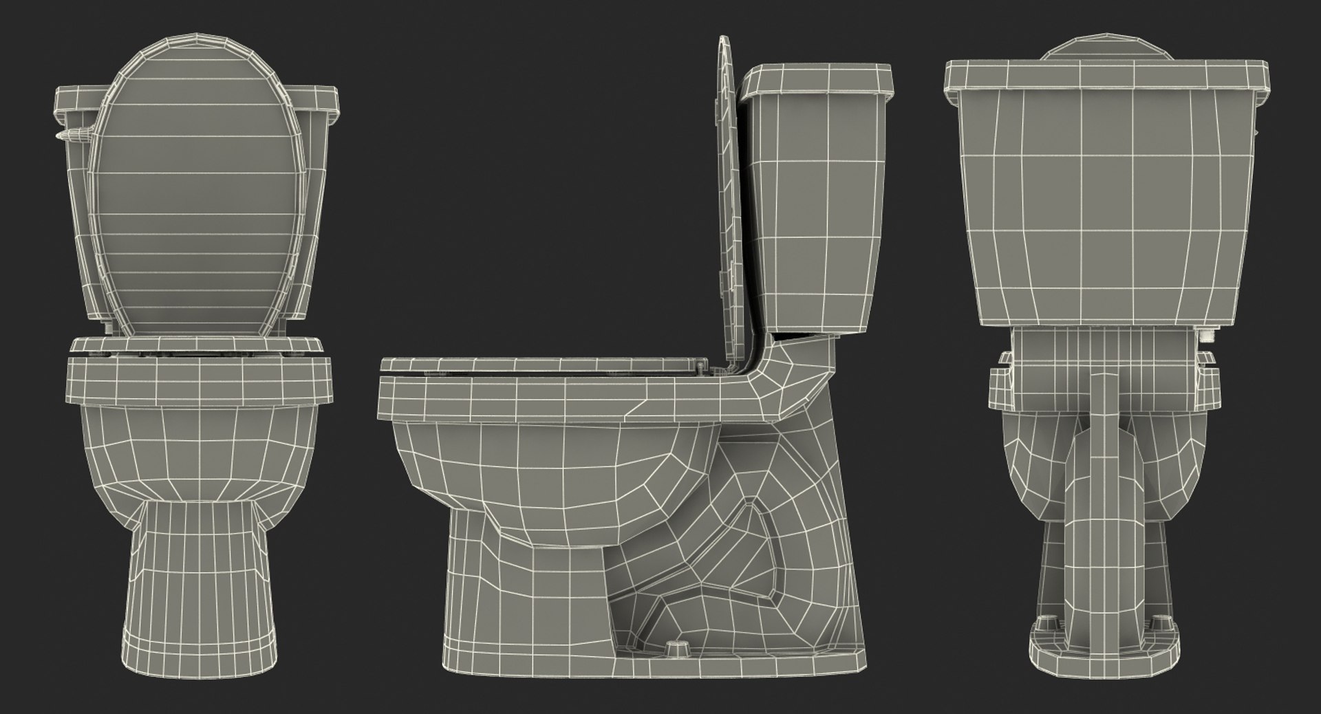 3D model wc ceramic toilet black - TurboSquid 1214499