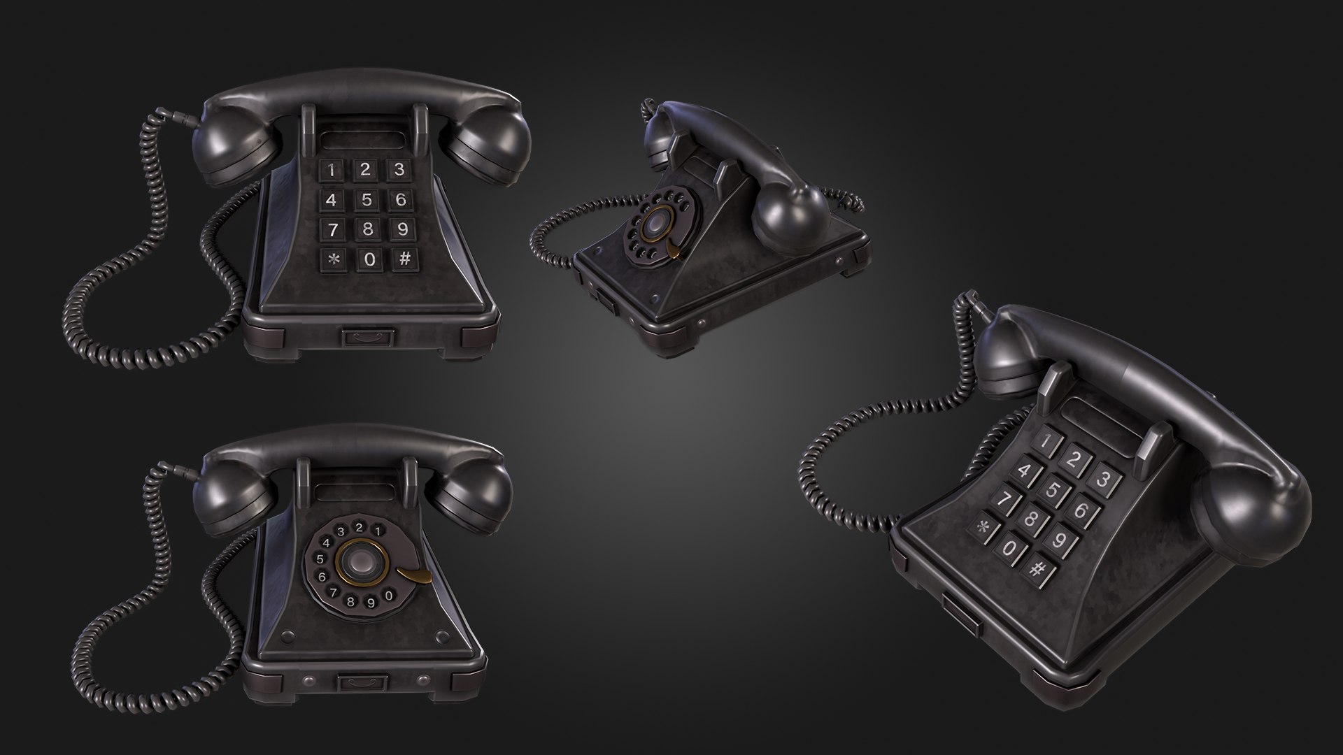 3D Old Phone - TurboSquid 2252509