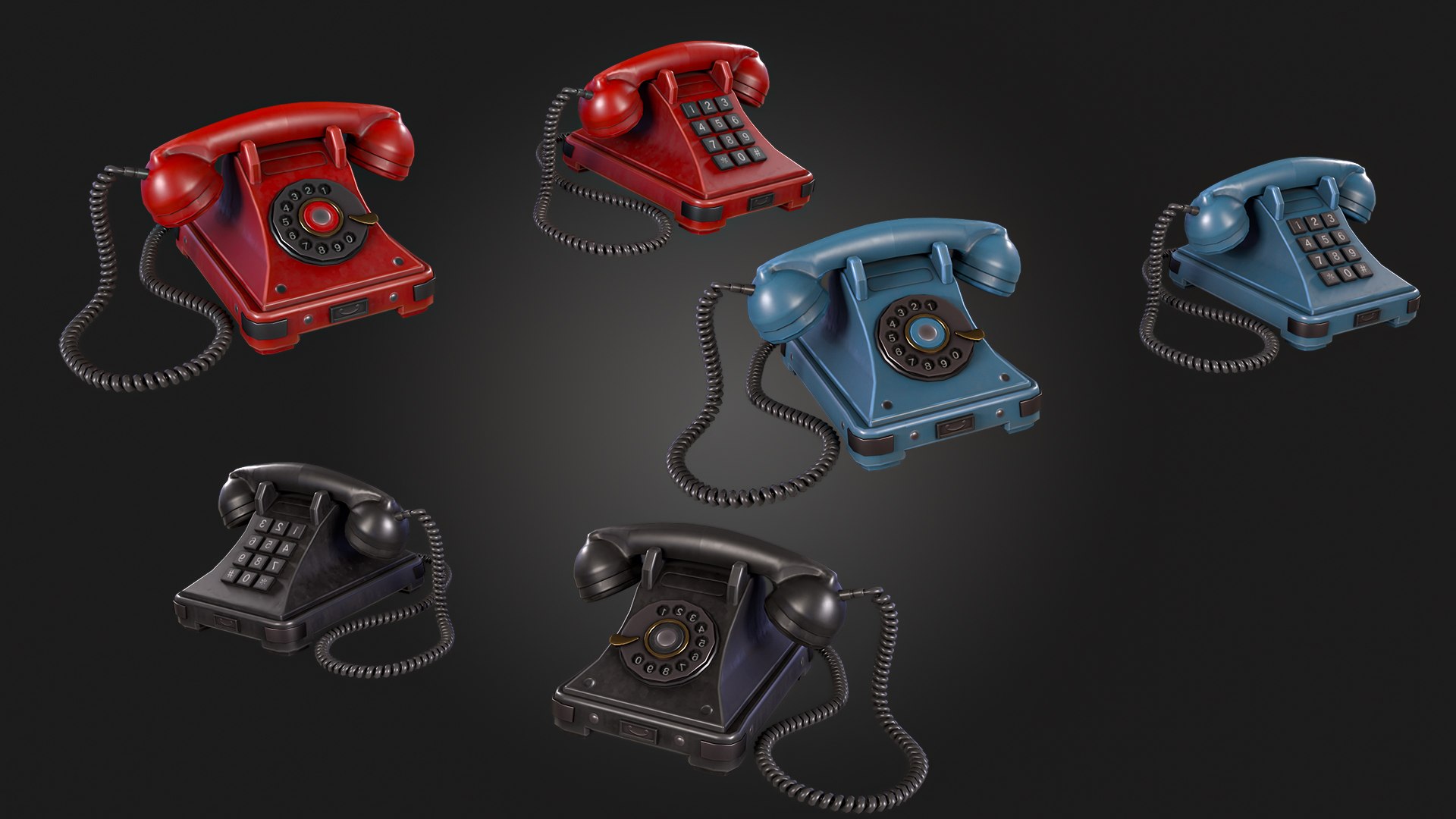 3D Old Phone - TurboSquid 2252509