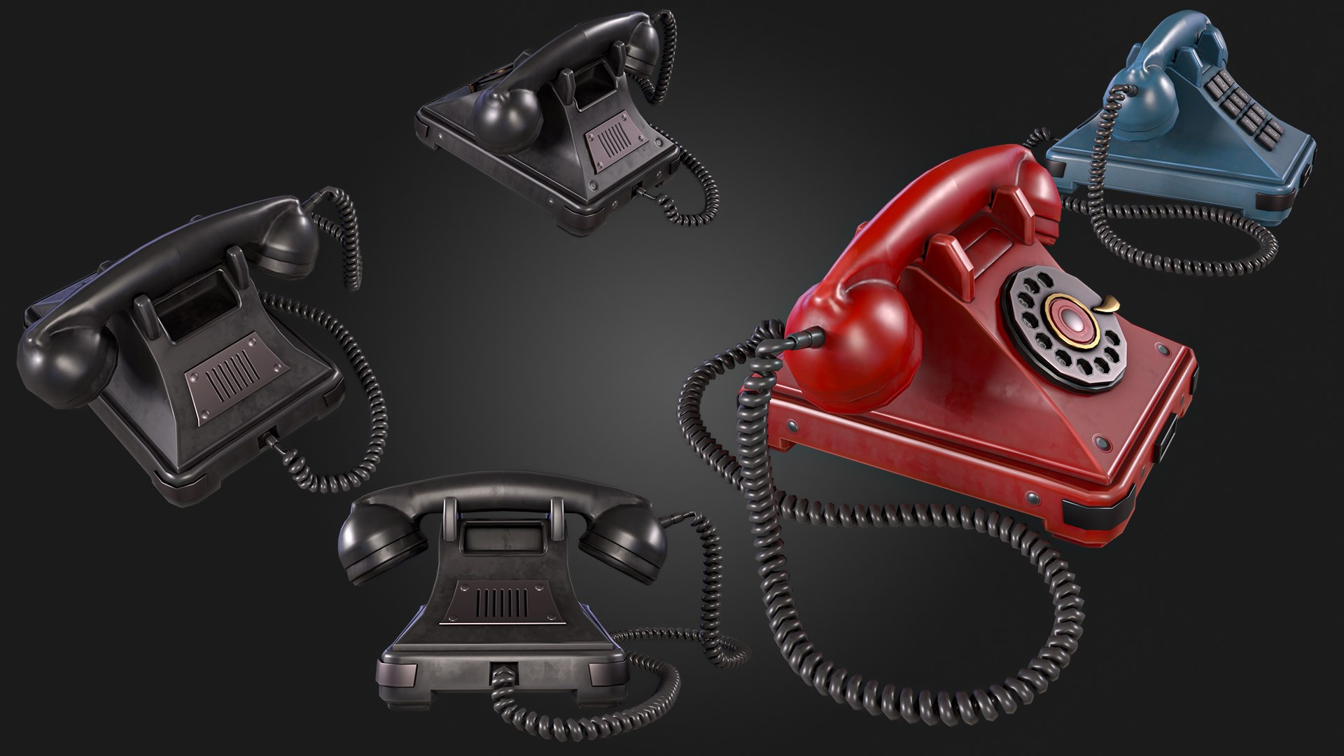 3D Old Phone - TurboSquid 2252509