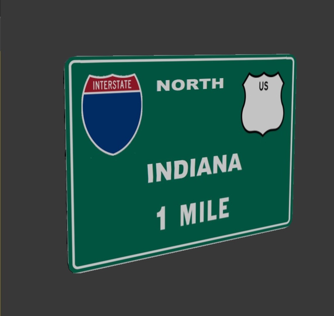 3d max interstate sign