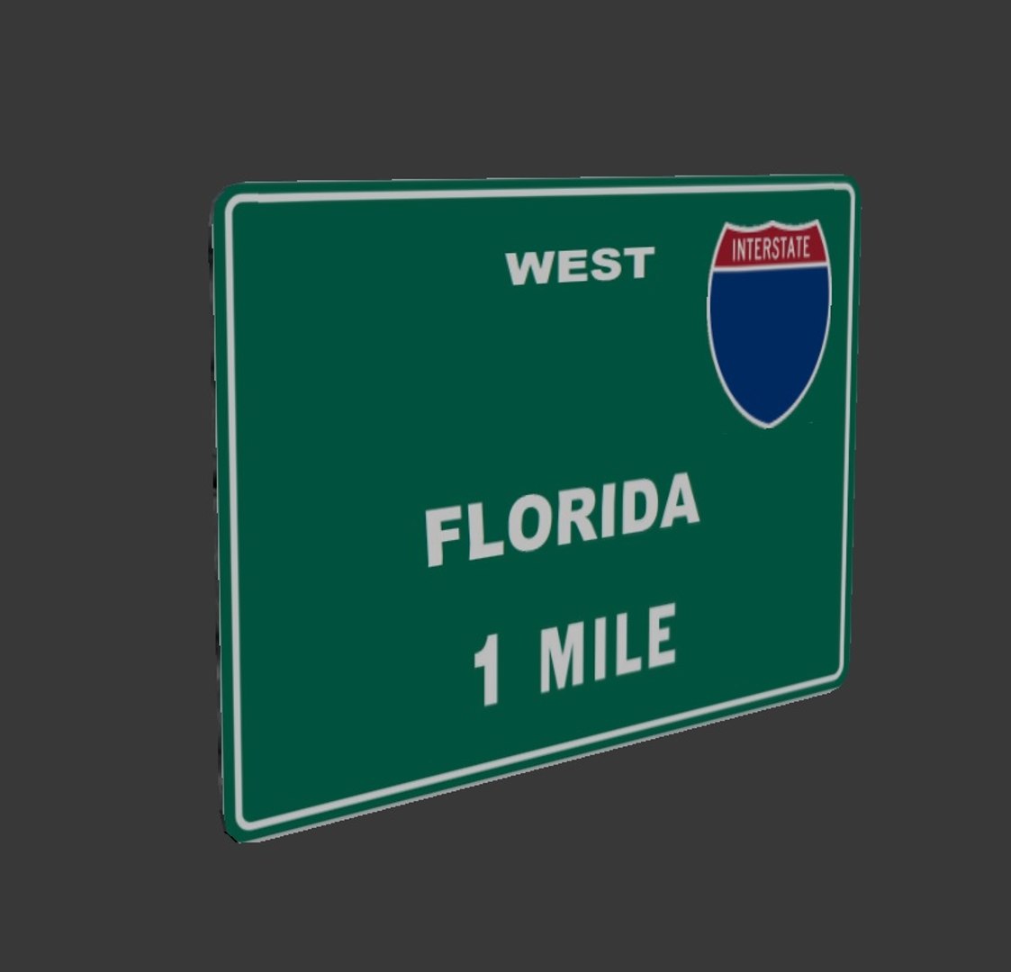 3d max interstate sign