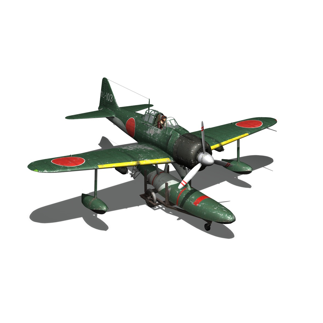 3ds Max Nakajima A6m2-n Rufe