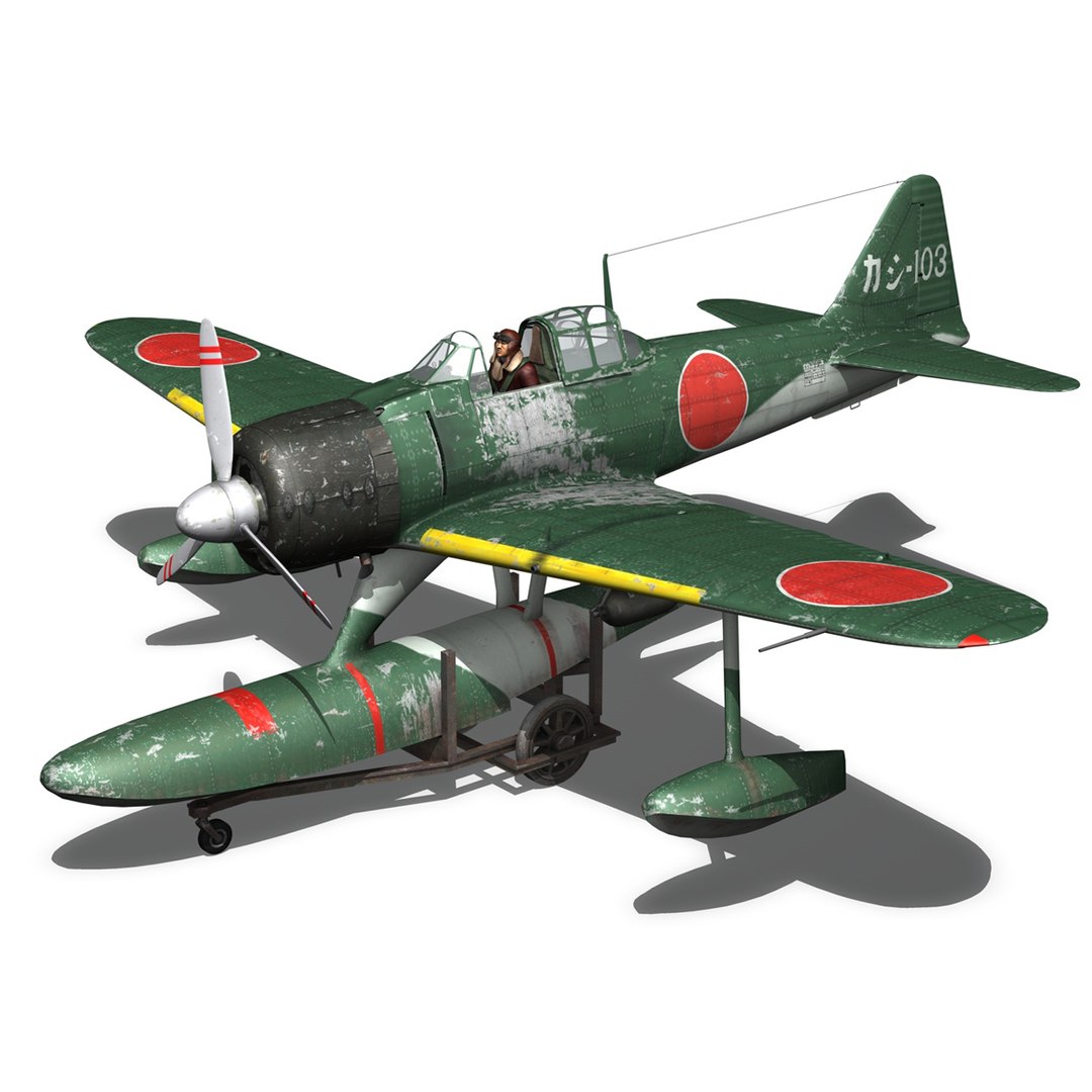 3ds Max Nakajima A6m2-n Rufe