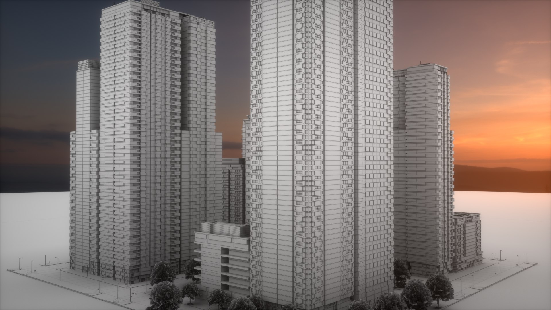 City Block Type B20 Model - TurboSquid 2092350