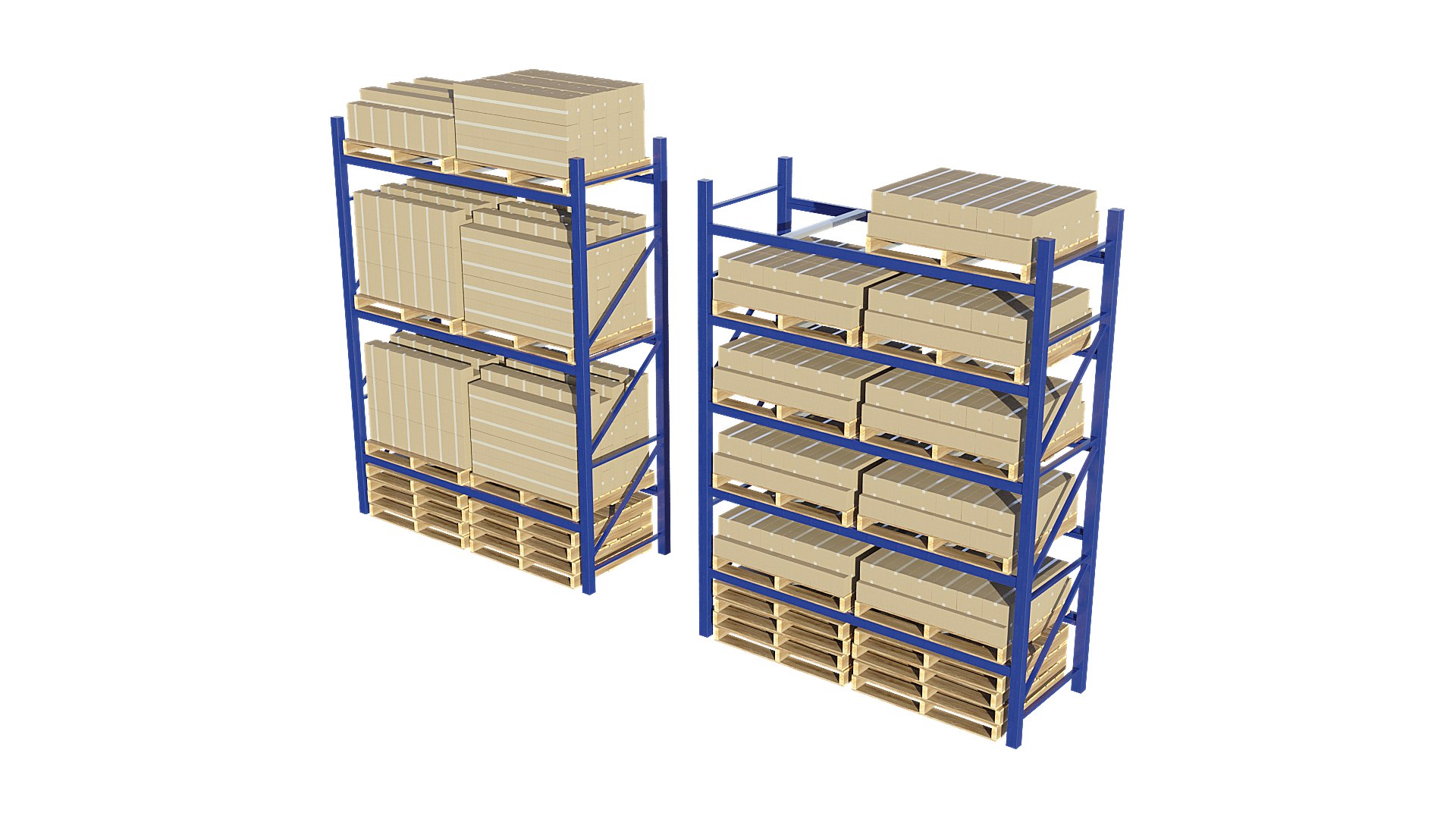 Warehouse Racking 3D Model - TurboSquid 1806234