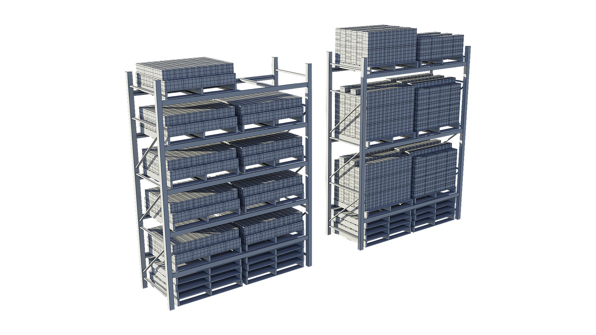 Warehouse Racking 3D Model - TurboSquid 1806234