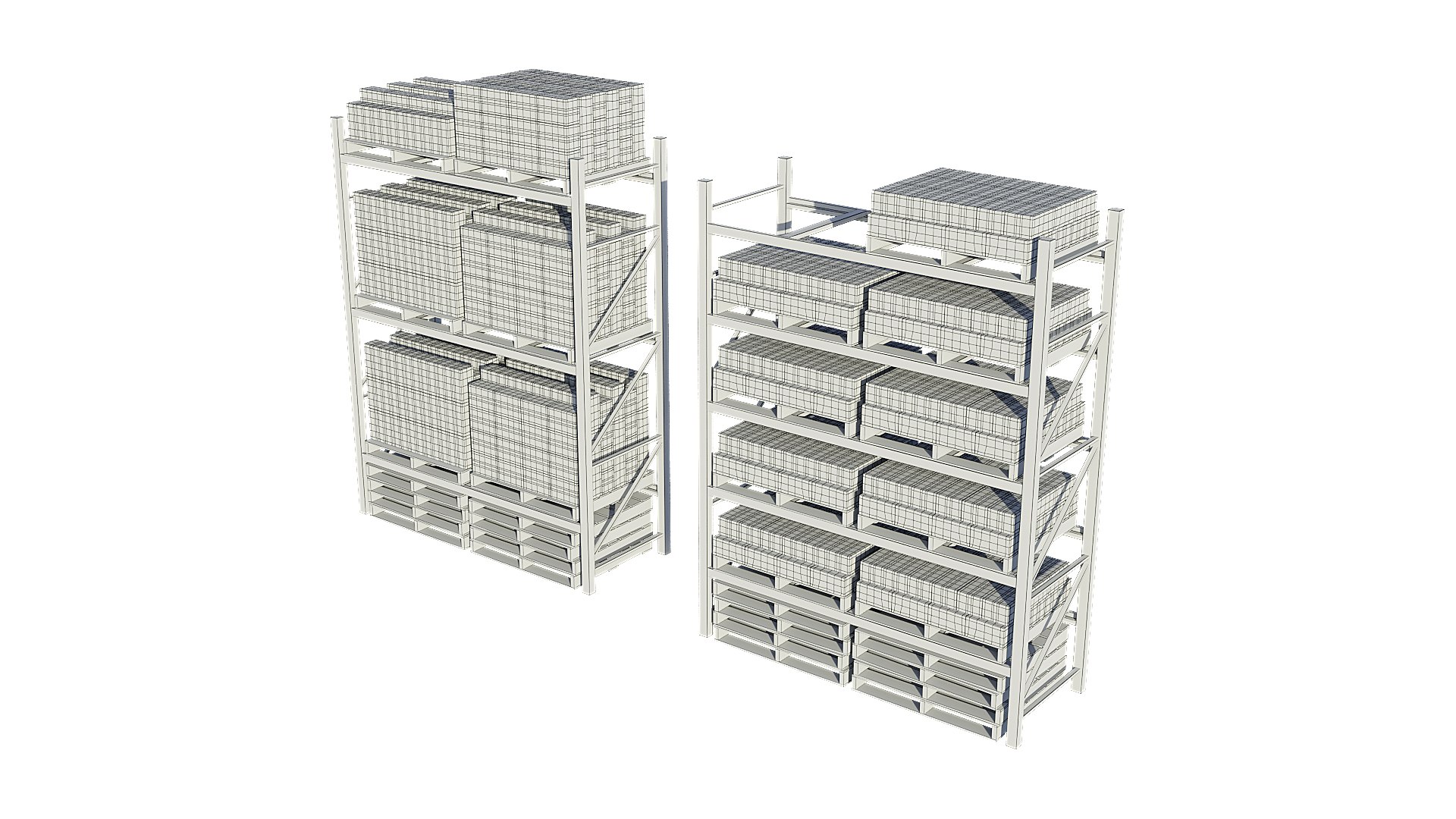 Warehouse Racking 3D Model - TurboSquid 1806234