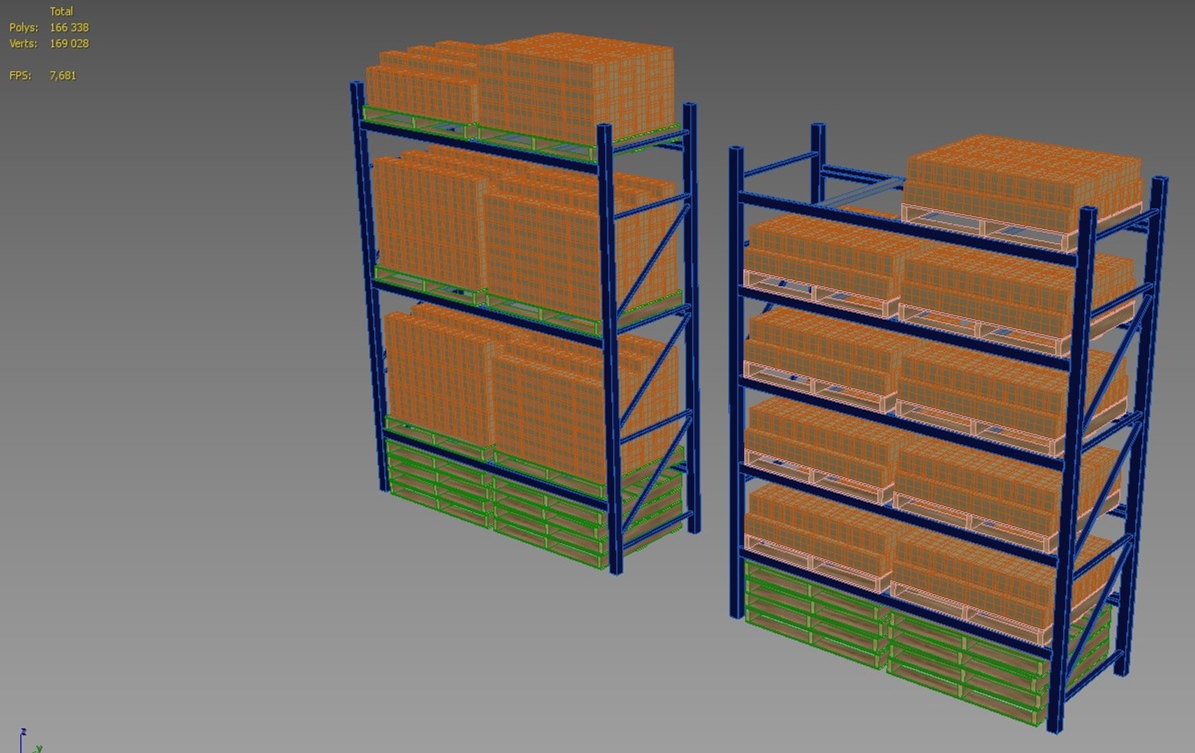 Warehouse Racking 3D Model - TurboSquid 1806234