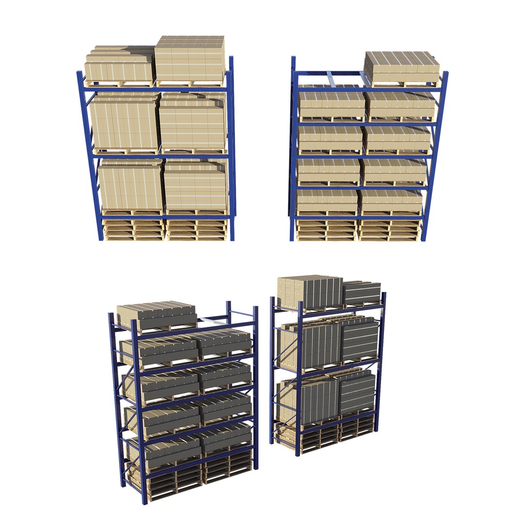 Warehouse Racking 3D Model - TurboSquid 1806234