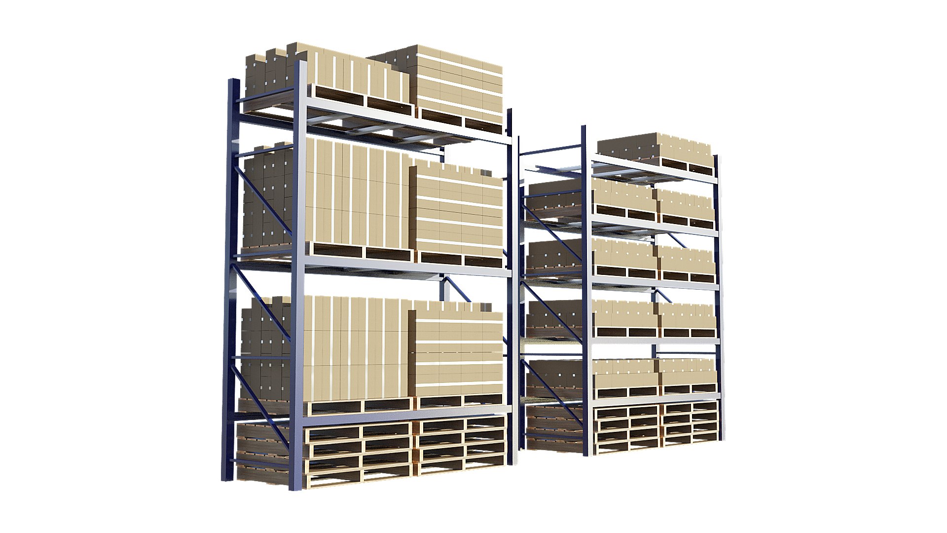 Warehouse Racking 3D Model - TurboSquid 1806234