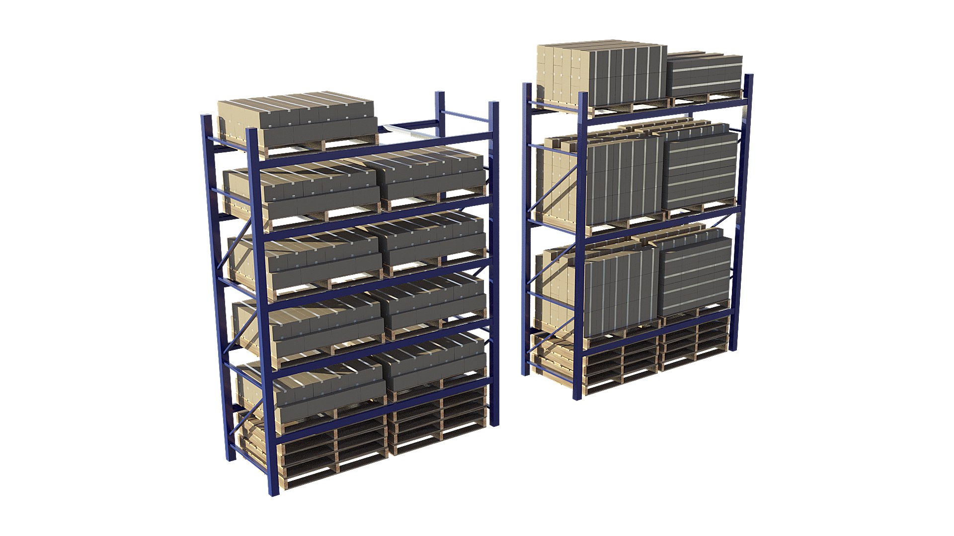 Warehouse Racking 3D Model - TurboSquid 1806234