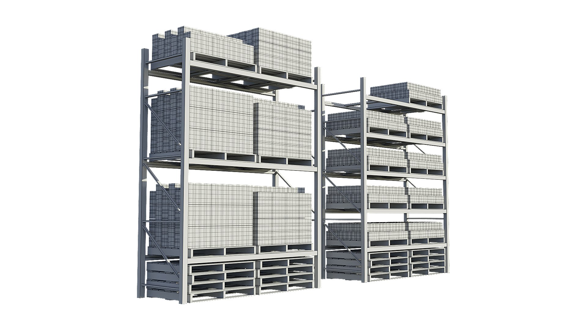 Warehouse Racking 3D Model - TurboSquid 1806234