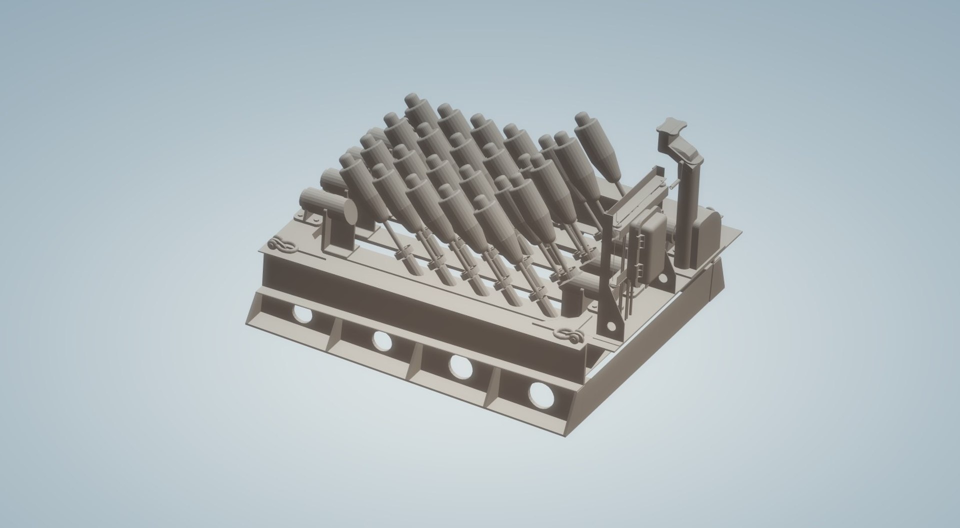 Hedge Hog Depth Charge 3D Model - TurboSquid 1432285