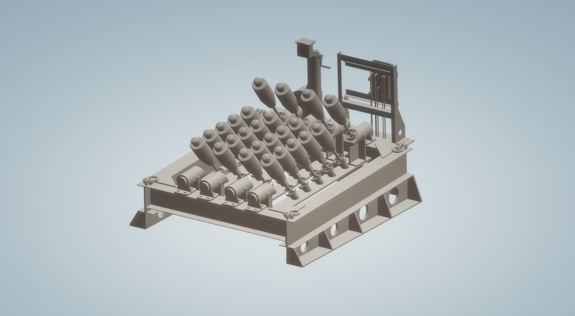 Hedge Hog Depth Charge 3D Model - TurboSquid 1432285