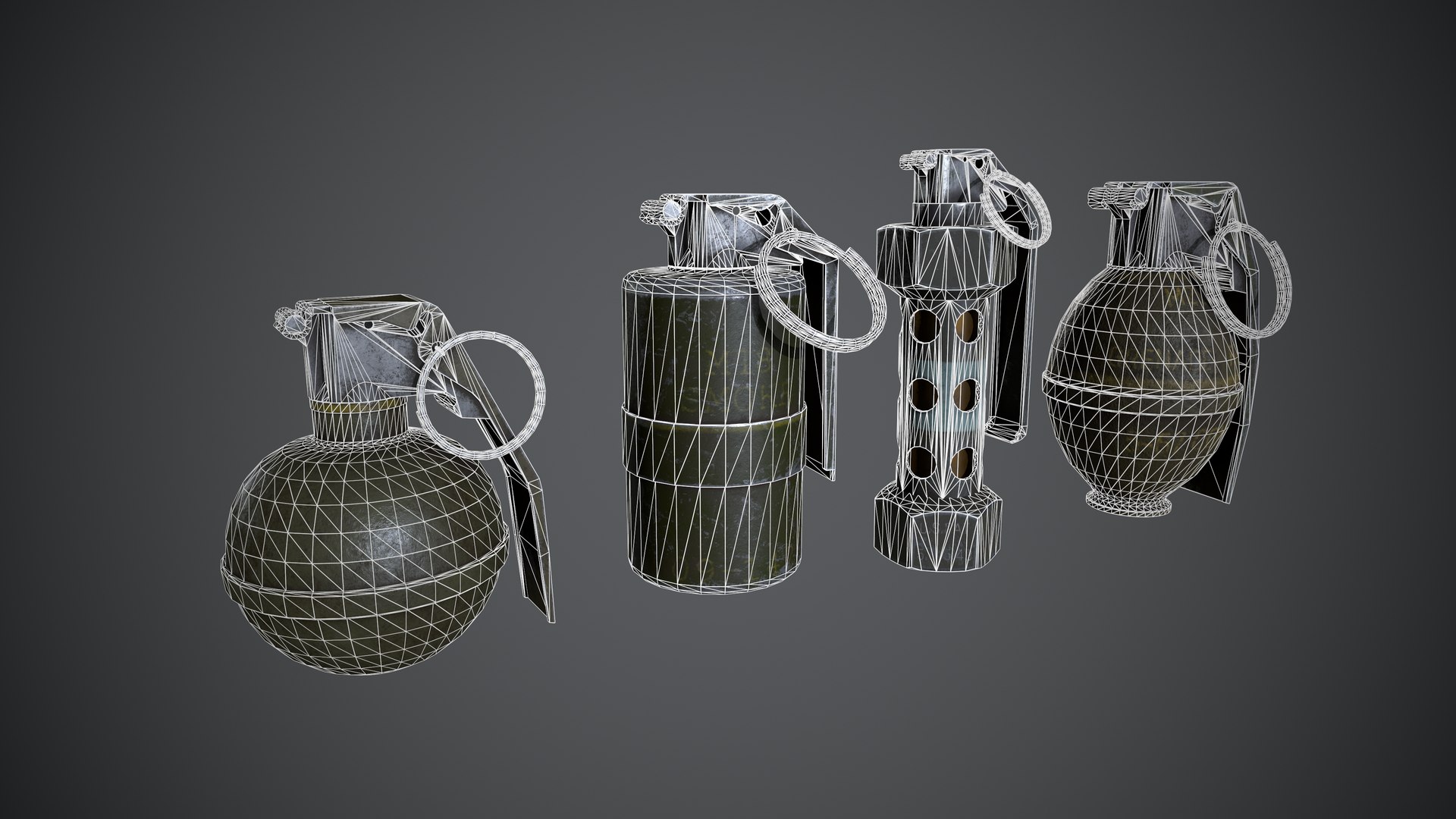 Low-poly Grenades 3D Model - TurboSquid 1644831