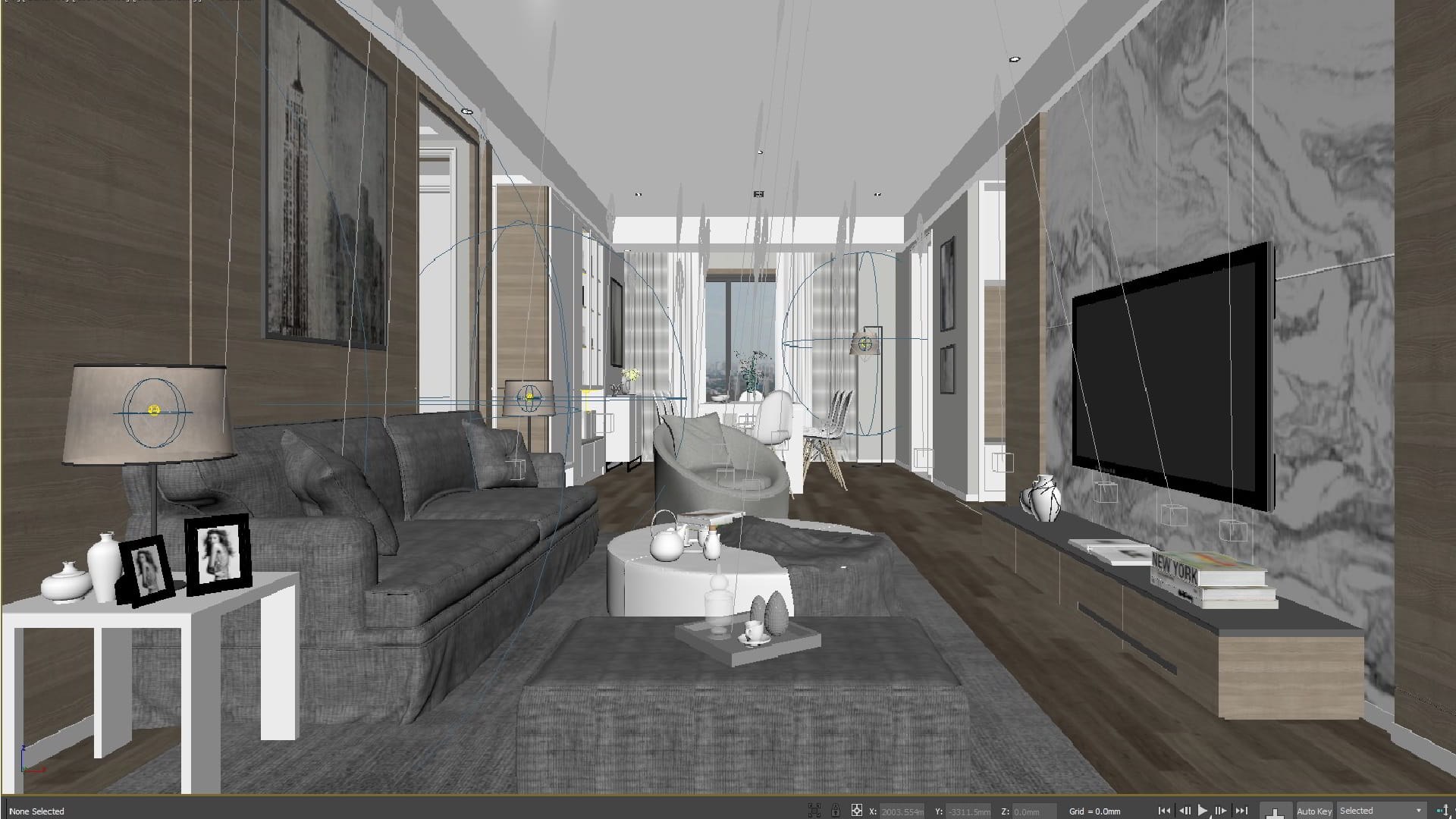 Modern Gray Living Room 3D Model - TurboSquid 2024712