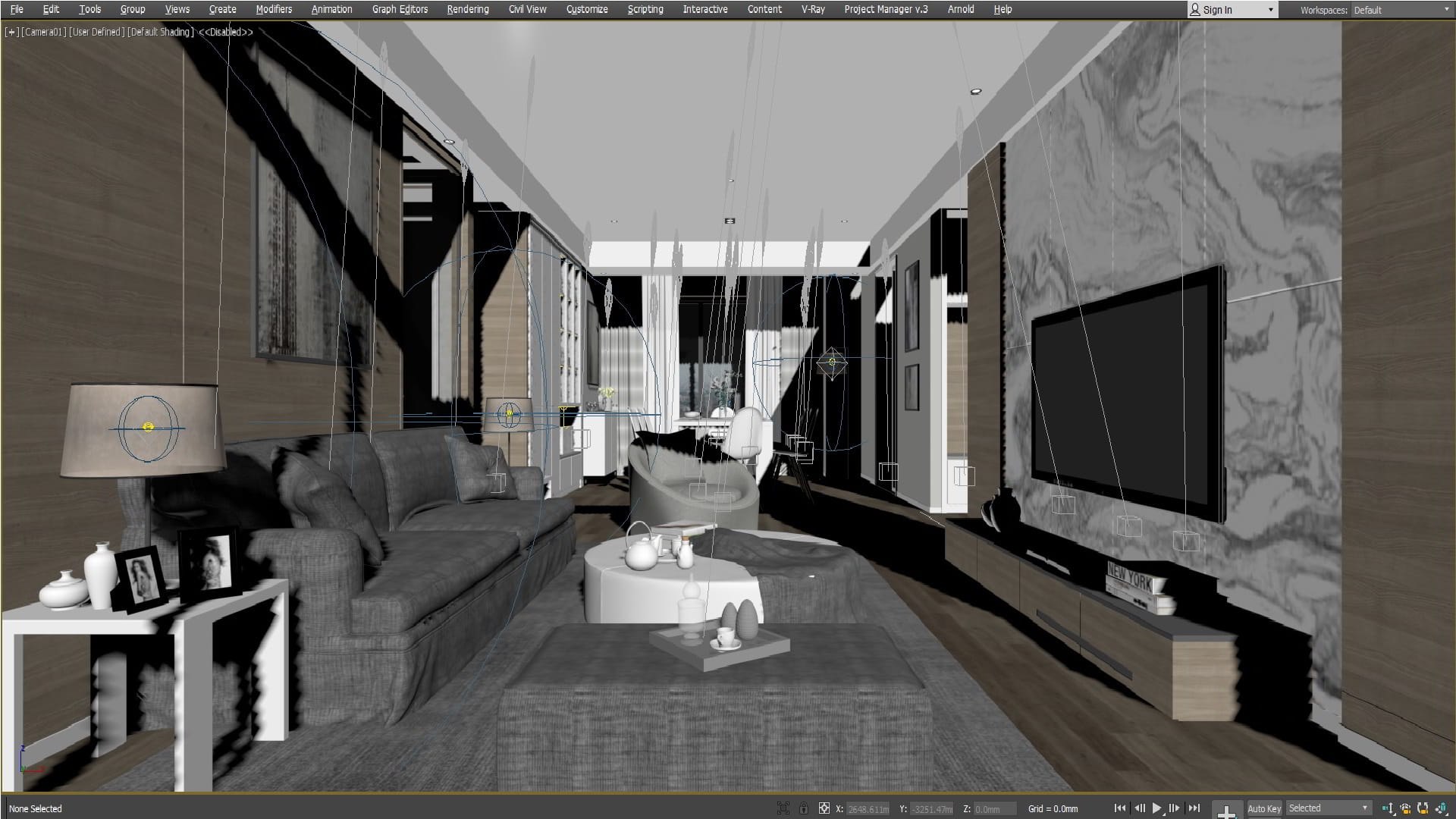 Modern Gray Living Room 3D Model - TurboSquid 2024712