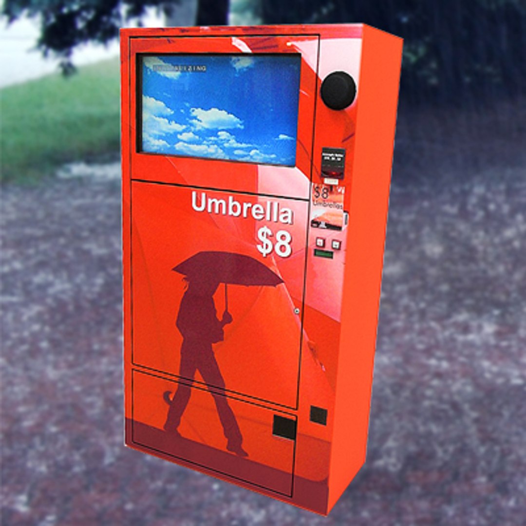 3d Model Of Umbrella Vending Machine