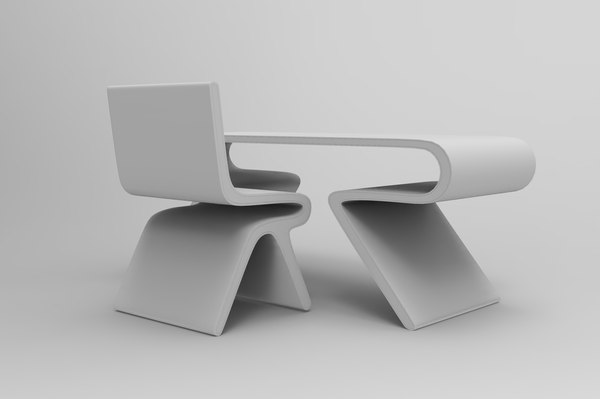 3D model futuristic desk-chair - TurboSquid 1691081
