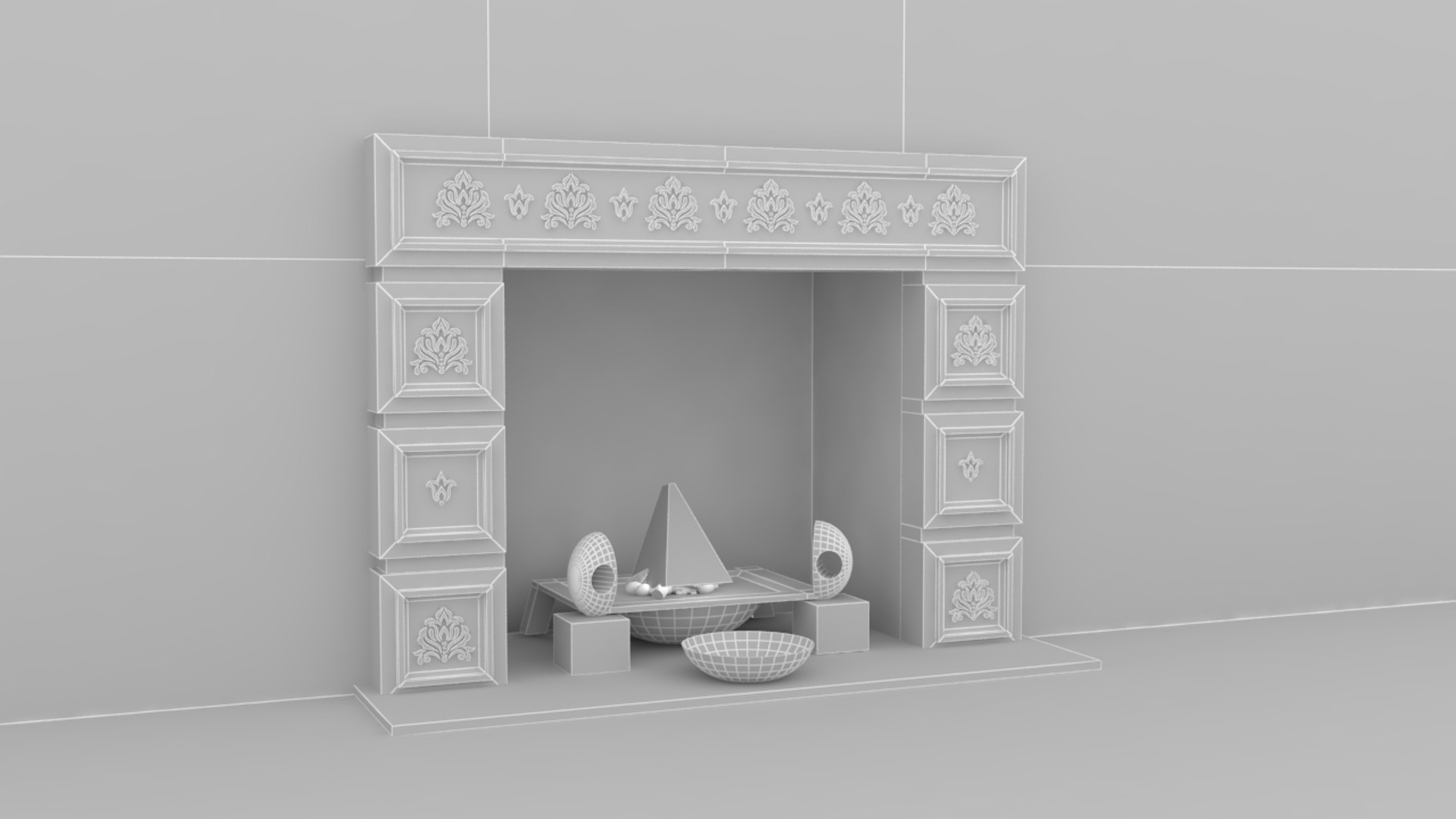 fireplace collections 5 3d obj