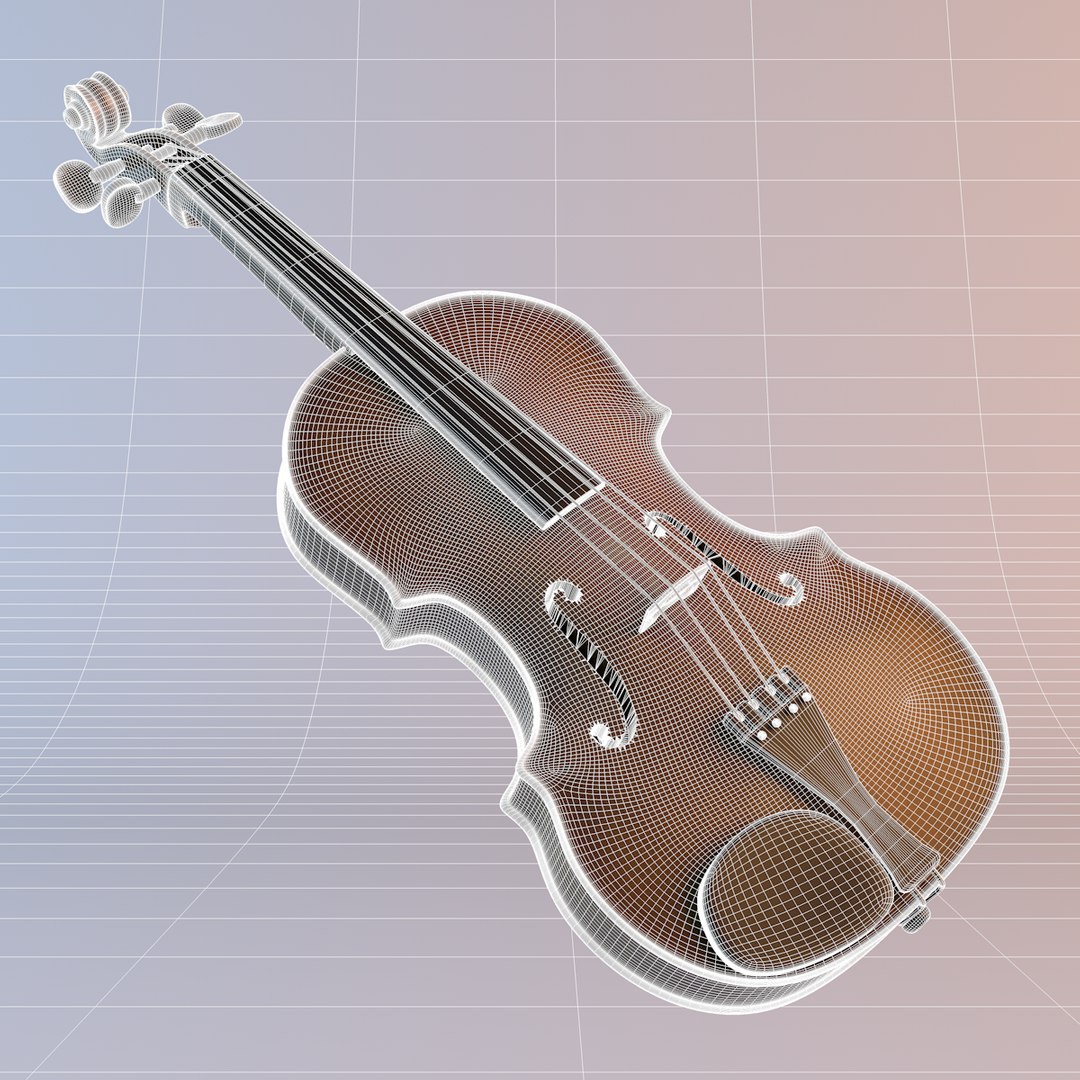 violin 3d model