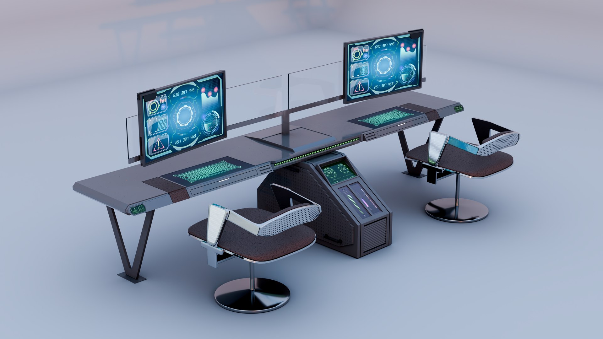 3D Space Ship Control Cockpit - TurboSquid 2412509