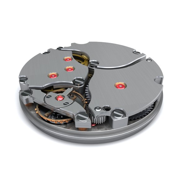 3d watch mechanism model