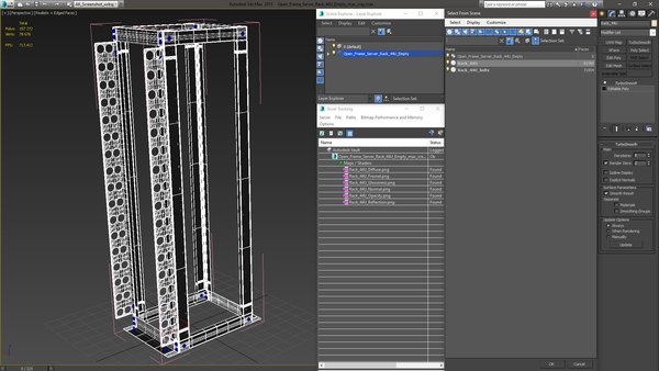 modelo 3d Bastidor de servidor de marco abierto 44U vacío - TurboSquid ...