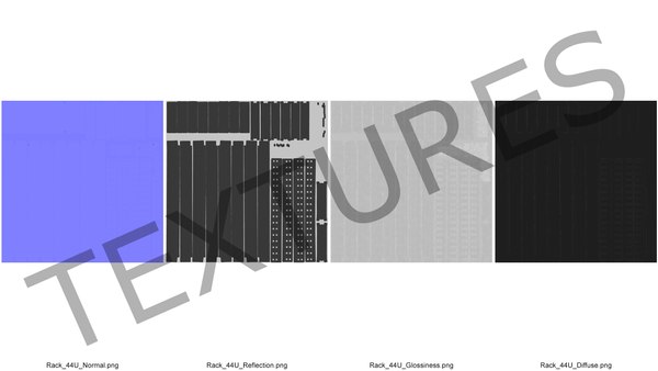 Open Frame Server Rack 44U Empty 3D model - TurboSquid 1848972