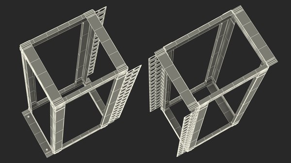 modelo 3d Bastidor de servidor de marco abierto 44U vacío - TurboSquid ...