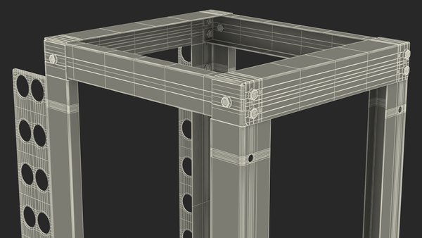 modelo 3d Bastidor de servidor de marco abierto 44U vacío - TurboSquid ...