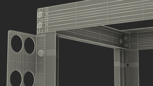 modelo 3d Bastidor de servidor de marco abierto 44U vacío - TurboSquid ...