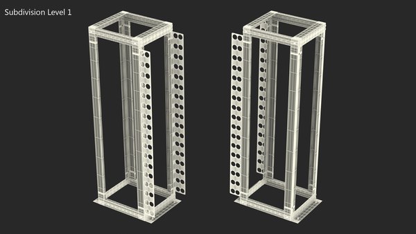 Open Frame Server Rack 44U Empty 3D model - TurboSquid 1848972