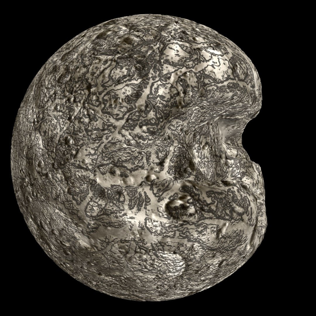 3d cracked planetoids model