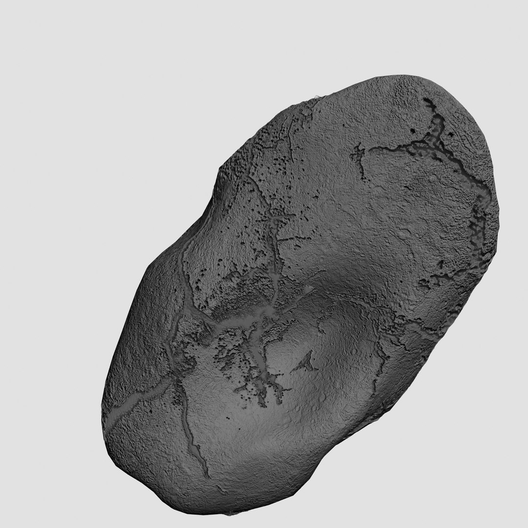 3d cracked planetoids model