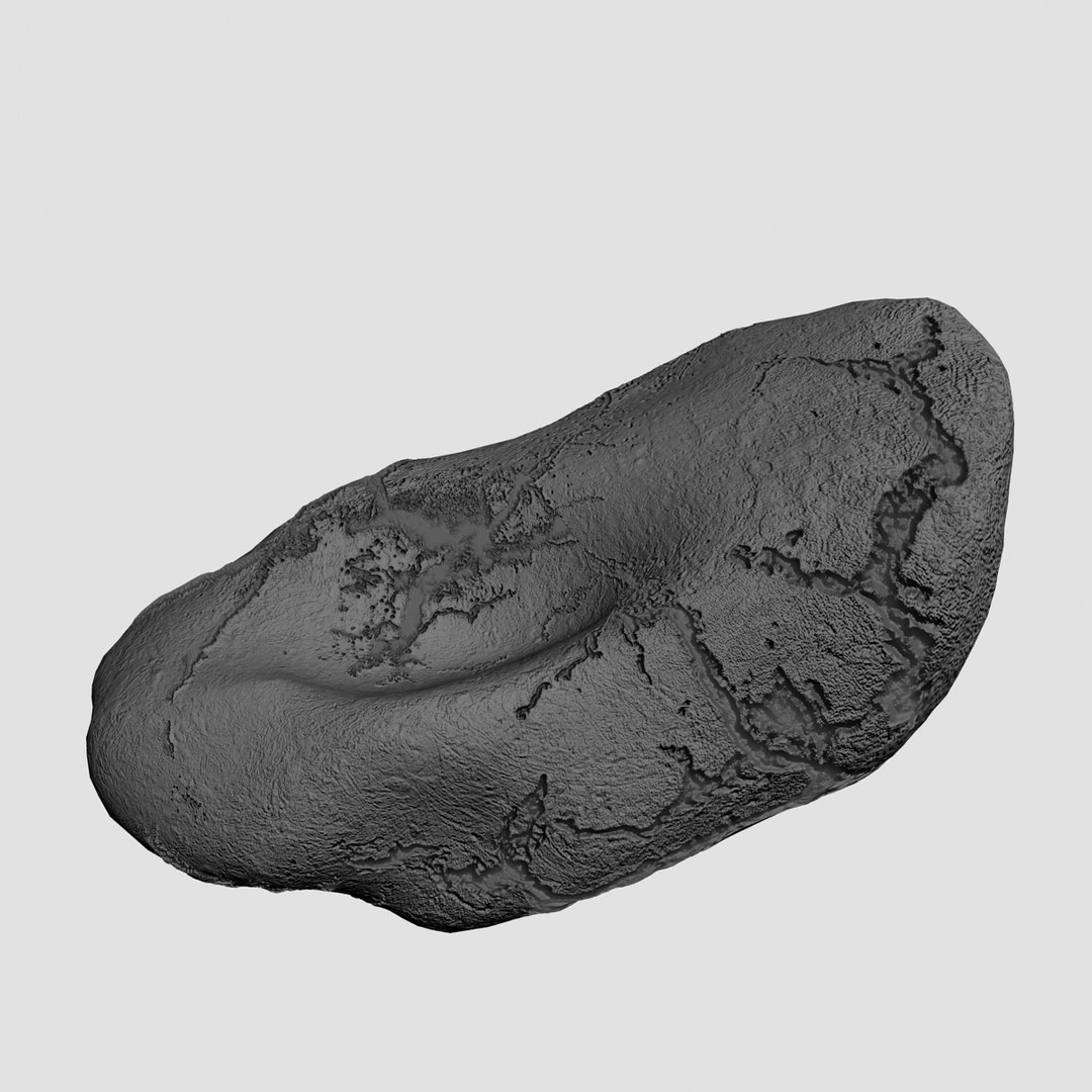 3d cracked planetoids model