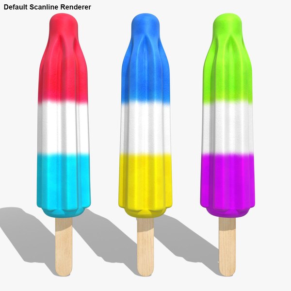 3d model bomb pop 3 colors