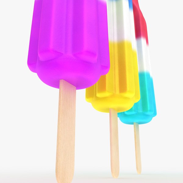 3d model bomb pop 3 colors