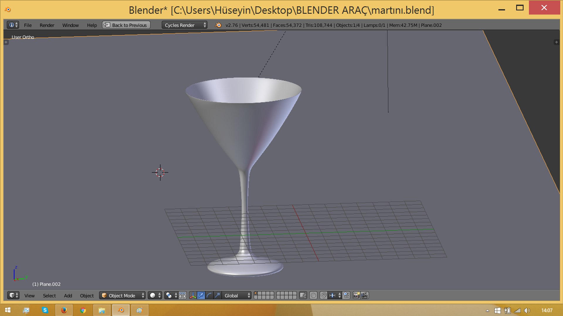 3d martini model