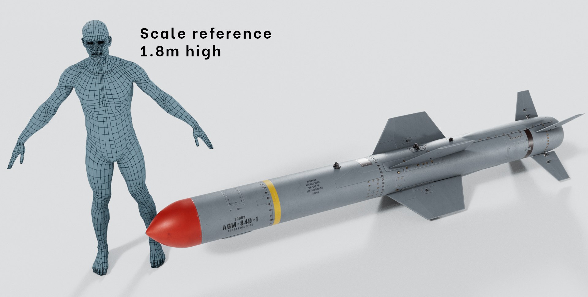 AGM-84D Harpoon Missile Model 3D Model - TurboSquid 2155739