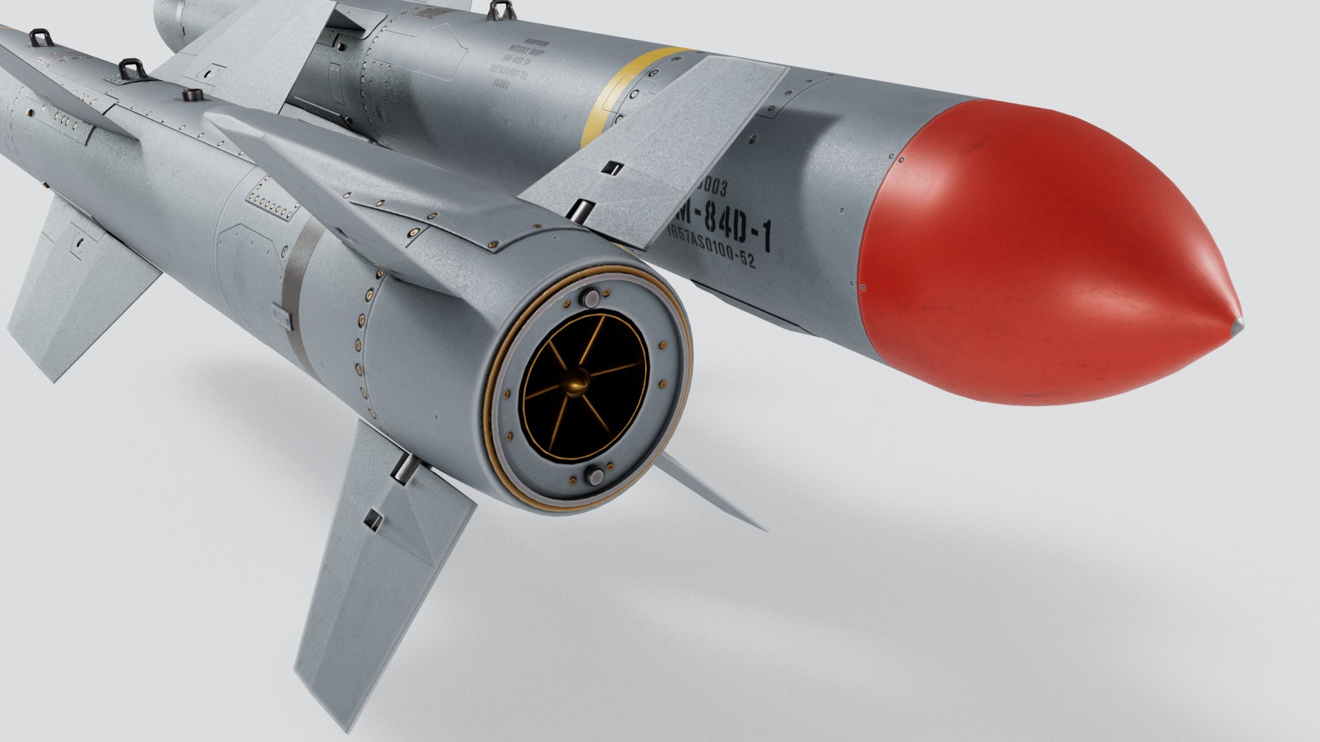 AGM-84D Harpoon Missile Model 3D Model - TurboSquid 2155739
