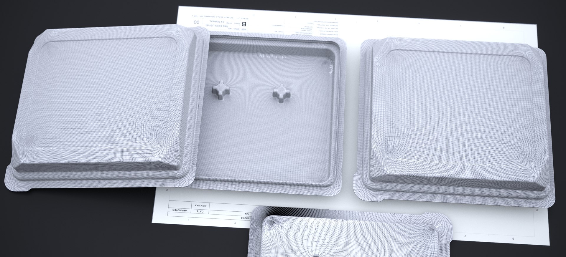 3D PETE 3-2 BIN FOOD PACKAGE 2024 Model - TurboSquid 2294021
