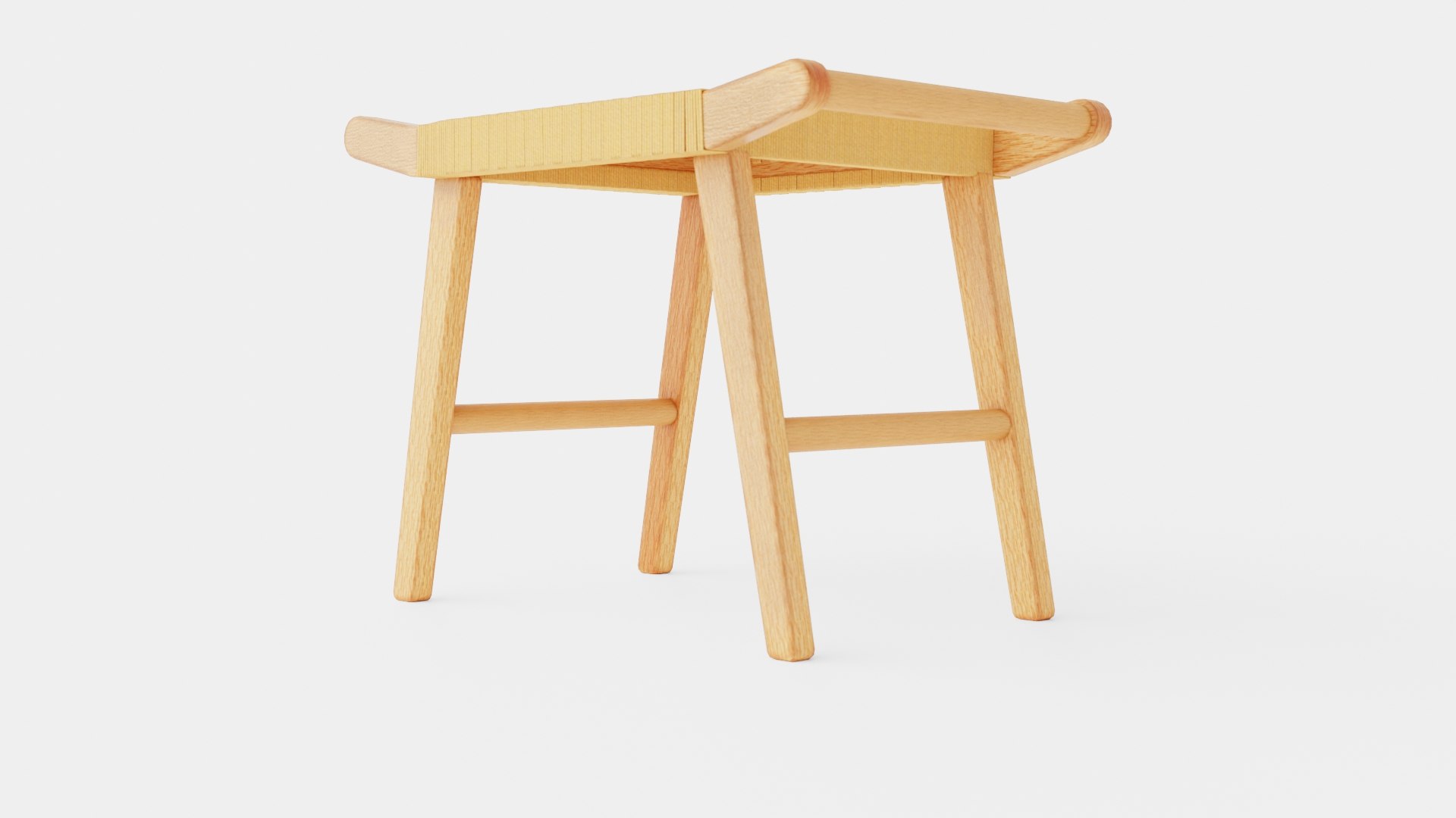 Sturdy Wooden Stool With A Seat 3D Model - TurboSquid 2246682