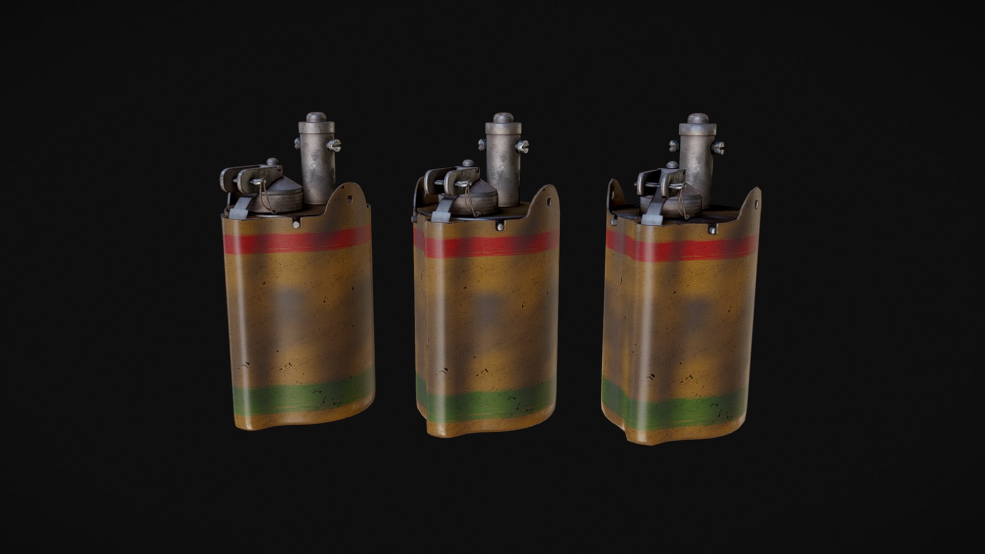British WW2 Explosives Pack 3D Model - TurboSquid 2352683